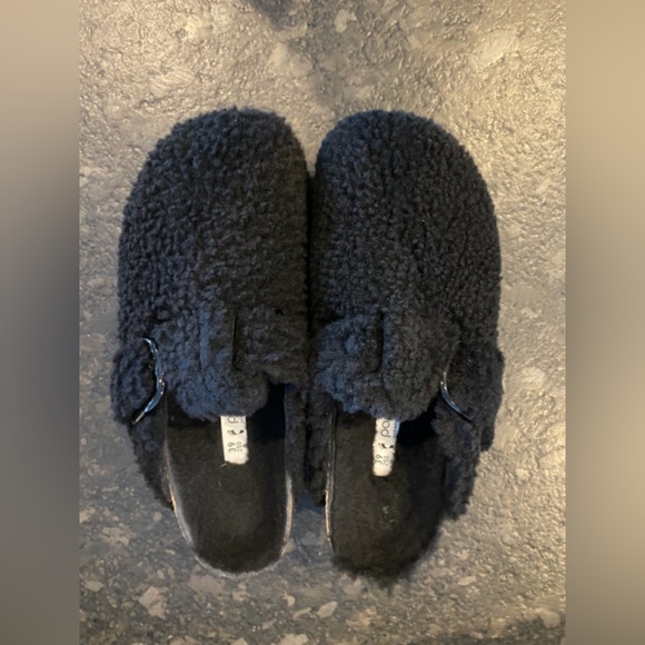 Birkenstock | Shoes | Birkenstock Boston Big Buckle Platform Teddy ...